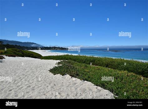 Landscape With Panoramic View Of Carmel By The Sea Beach In Monterey