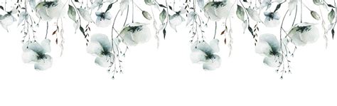 수채화 꽃 파스텔 블루 회색 양 귀 비 야생화 나뭇잎 가지 허브의 섬세한 원활한 테두리 0명에 대한 스톡 벡터 아트 및 기타 이미지 Istock