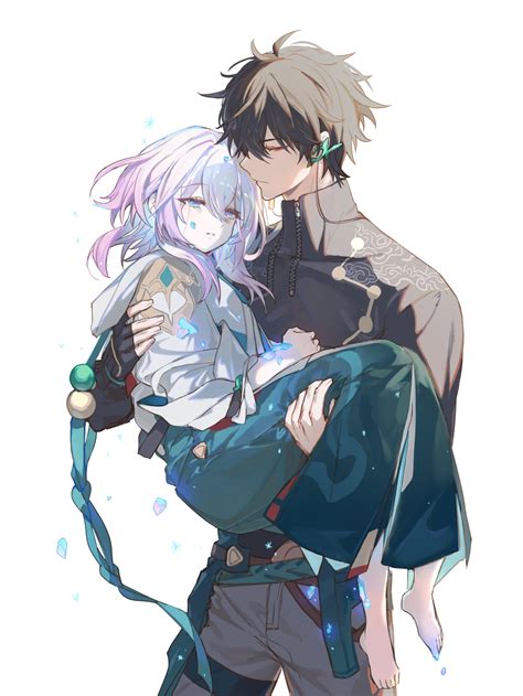 March 7th And Dan Heng Honkai And 1 More Drawn By Sp0i0ppp Danbooru