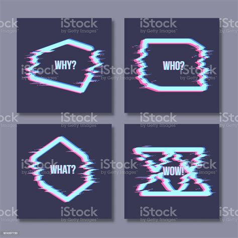 결함이 효과 함께 간단한 기하학적 형태의 집합입니다 프레임 또는 왜곡 된 결함 스타일에서 테두리입니다 현대 유행 배경 디자인 배너 포스터 커버 전단지 책자 카드에 대 한