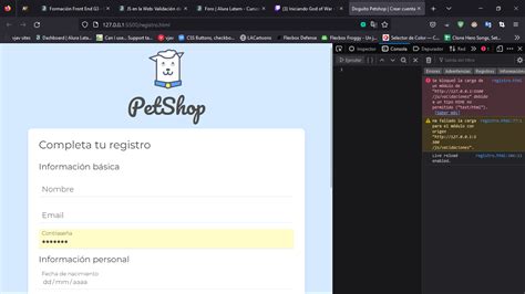 Duda Falla En Carga De Js Js En La Web Validación De Formularios Y