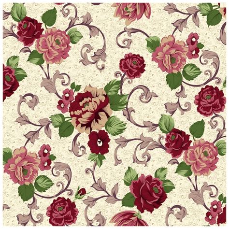 Premium Vector Seamless Floral Pattern Fabric Design Vector Art Work