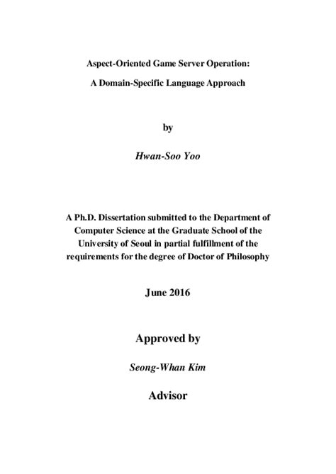 Doc Dsl For Aspect Oriented Game Server Operations