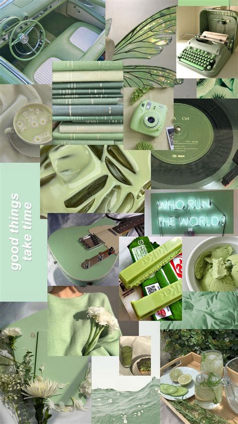 Pastel Green Aesthetic Wallpaper Background