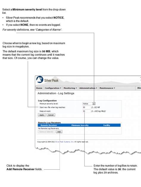 Configuring Log Settings