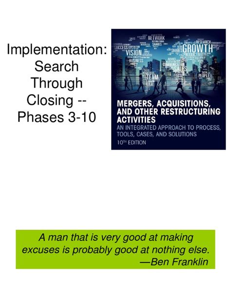 Chapter 5 Implementation Search Through Closing Pdf Mergers And