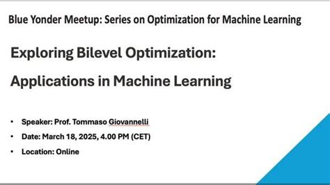 Exploring Bilevel Optimization Applications In Machine Learning Di 18 … Sebastian Neubauer