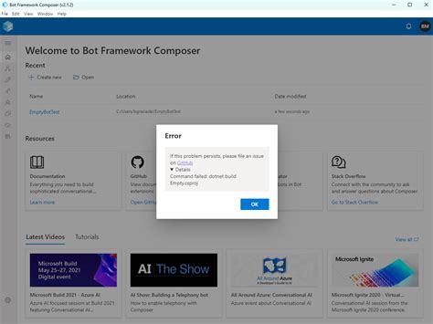 Cannot Create Bot On Azure Functions · Issue 9663 · Microsoftbotframework Composer · Github