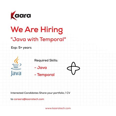 Kaara On Linkedin Kaaratech Java Temporal Technicaljobs