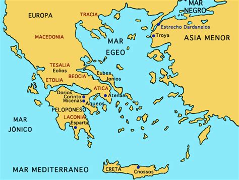 Curso Historia 1º 2015 Mapa De Grecia Antigua