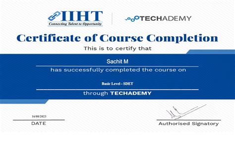 Sachit Manjunath On Linkedin Sdet Certification Qualityassurance Softwaretesting