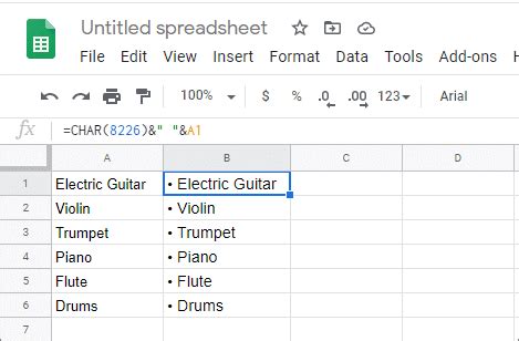 How To Add Bullet Points In Google Sheets The Easy Way