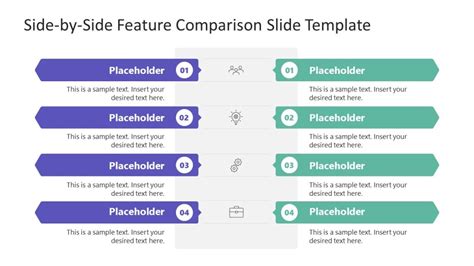 Side By Side Feature Comparison Slide Powerpoint Template Slidemodel