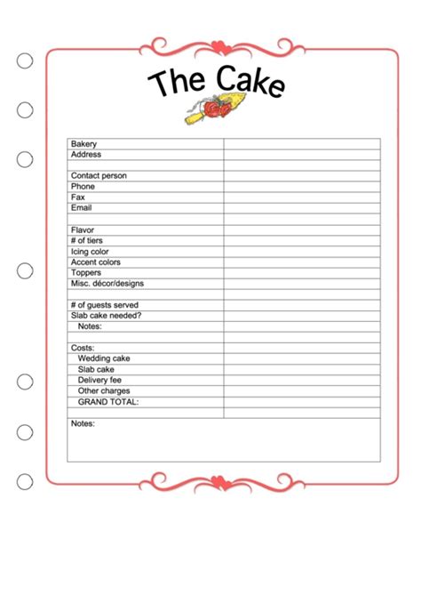 Top Cake Order Form Templates Free To Download In Pdf Format