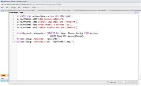 Soql In Apex Programming Dataminds Technologies