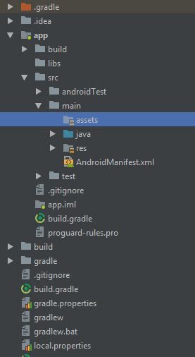 Where To Place The Assets Folder In Android Studio Stack Overflow