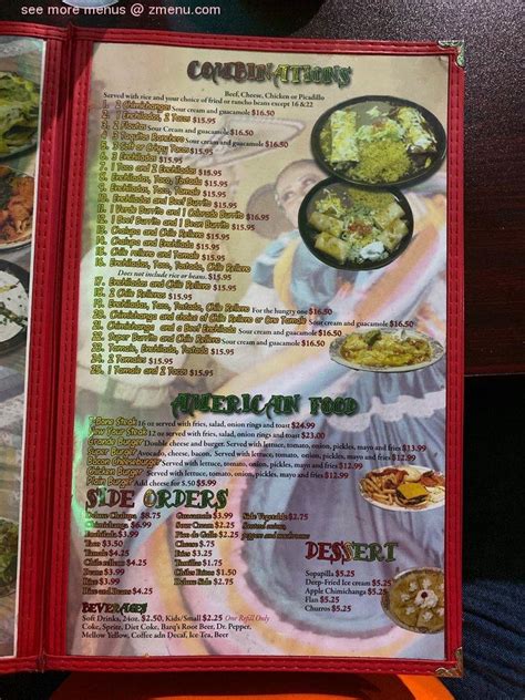 Online Menu Of El Rancho Alegre Restaurant Lewistown Montana 59457