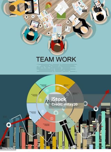 비즈니스 분석 및 계획 컨설팅 팀 워크 프로젝트 관리 재무 보고서 및 전략을 위한 평면 디자인 일러스트 레이션 개념 개념 웹