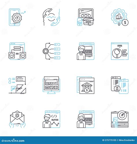 Customer Analytics Vector Line Icons Set Customer Analytics