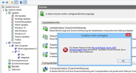 Wsus Reports Updates Computer Und Synchronisierungen Analysieren