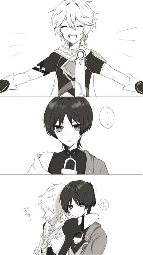 Aether Scaramouche And Wanderer Genshin Impact Drawn By Mati Gaeta