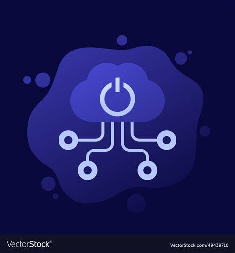 Edge Computing Technologies Icon With Cloud Vector Image