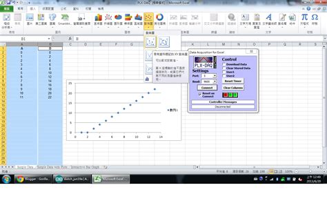 Plx Daq：excel從com Port取得資料並即時繪圖 Gorilla
