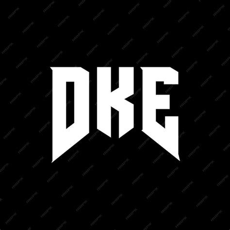 Premium Vector Dke Letter Logo Design For Technology Company Dke Logo Design Black And White