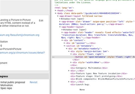Make Edit Look Clickable Issue GoogleChrome Chromium Dashboard GitHub