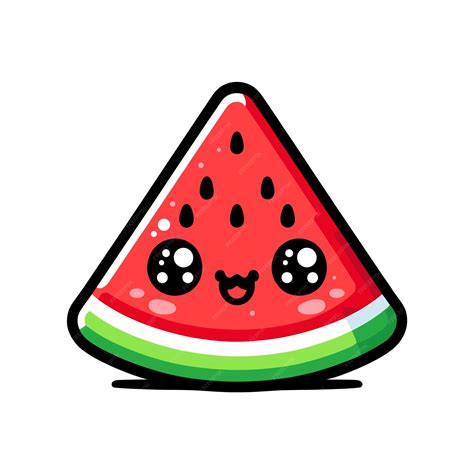 Cute Watermelon Vector Illustration Premium Vector