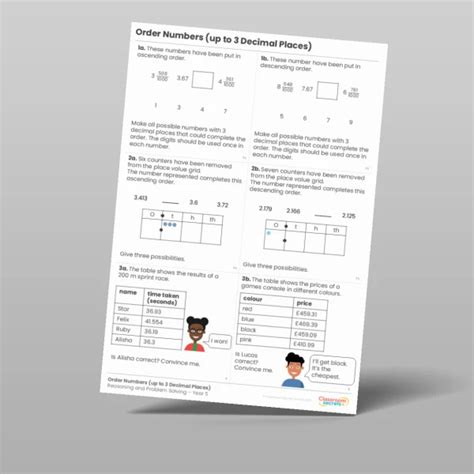 Year 5 Order Numbers Up To 3 Decimal Places Reasoning And Problem Solving Resource Classroom