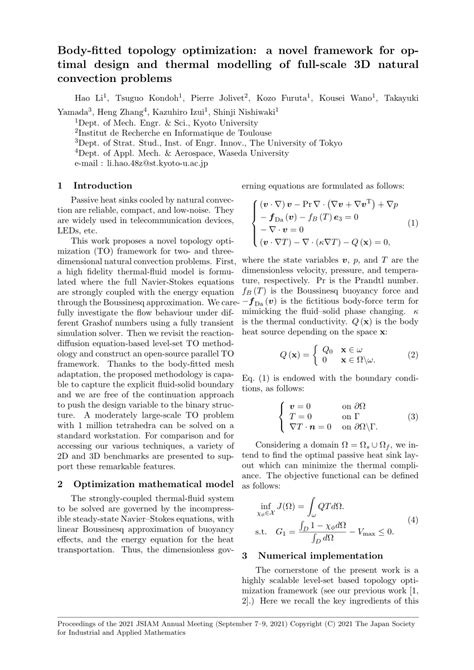 Pdf Body Fitted Topology Optimization A Novel Framework For Optimal