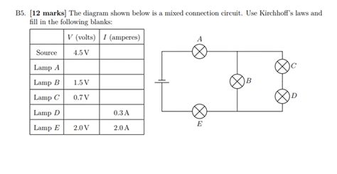 Get Answer B5 12 Marks The Diagram Shown Below Is A Mixed Connection Transtutors