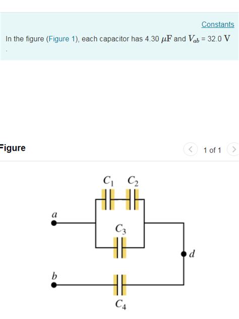 Solved Constants In The Figure Figure 1 Each Capacitor