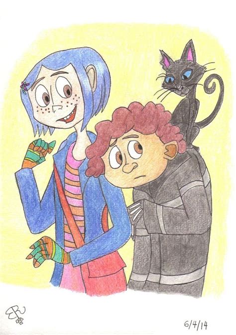 Coraline Wybie And The Cat Coraline And Wybie Coraline Art