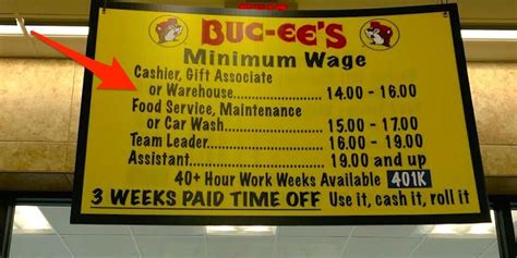 Buc Ees Texas Convenience Store Chain Displays Its Pay And Benefits