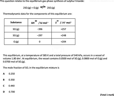 Equilibrium Constant Multiple Choice Questions Revisely
