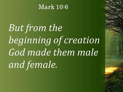 Mark 10 6 But At The Beginning Of Creation Powerpoint Church Sermon