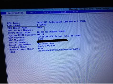 Acer Aspire V5 531 Operating System Not Found Acer Community