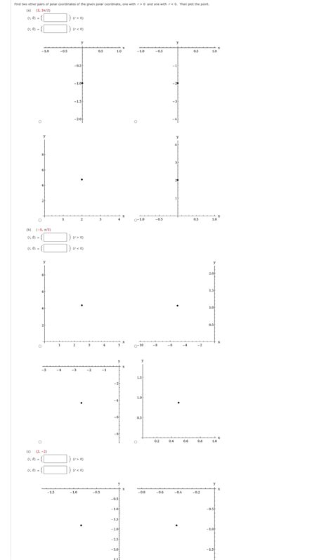Find Two Other Pairs Of Polar Coordinates Of The