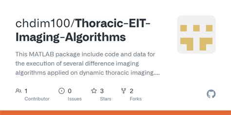 Github Chdim100thoracic Eit Imaging Algorithms This Matlab Package Include Code And Data For