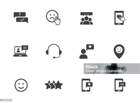 흰색으로 격리된 피드백 실루엣 벡터 아이콘입니다 웹 모바일 앱 Ui 디자인 및 인쇄를 위한 피드백 아이콘 설정 건강 진단에 대한 스톡 벡터 아트 및 기타 이미지 Istock