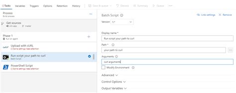 Azure Devops Running Curl Commands As Vsts Build Task Stack Overflow