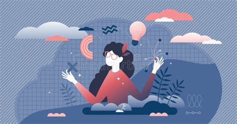 Innovation Female Vector Illustration Woman Career Tiny Persons Concept Stock Vector