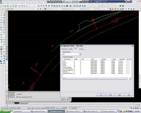 Alignment Style Not Showing Tangents Autodesk Community