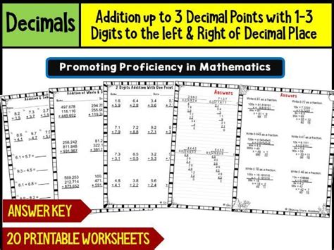 Addition Up To 3 Decimal Points With 1 3 Digits To The Left And Right Of