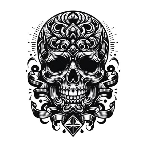 Girly Skull Tattoo Templates