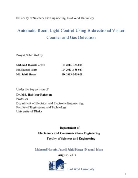 Doc Automatic Room Light Control Using Bidirectional Visitor Counter