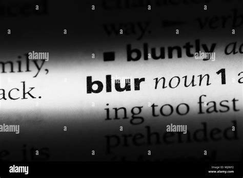 Blur Word In A Dictionary Blur Concept Stock Photo Alamy