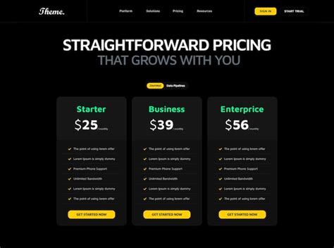 Web Pricing Plan Psd High Quality Free Psd Templates For Download